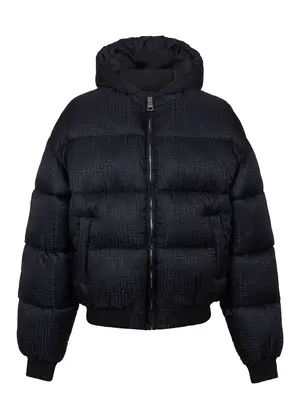 Balmain Pb Monogram Puffer Jacket - Black