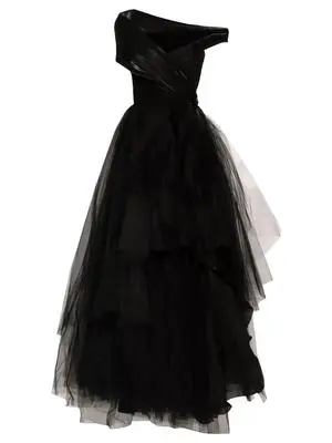 GEMY MAALOUF Gemy Maalouf Off-Shoulder Asymmetric Dress