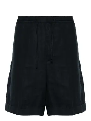 Canali Linen Bermuda Shorts - Blue