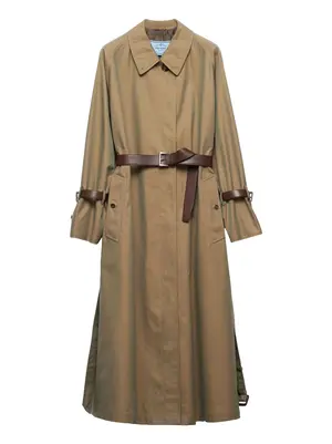 Prada Belted Trench Coat - Neutrals