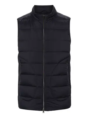Herno Mock Neck Down Gilet - Blue