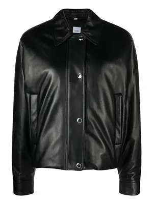 Burberry Two-pocket Leather Jacket - Black