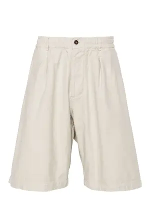 Universal Works Pleated Cotton Shorts - Neutrals