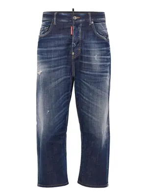 Dsquared2 Bleached-wash Cropped Jeans - Blue
