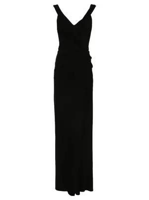 GEMY MAALOUF Off-shoulder Draped Gown - Black