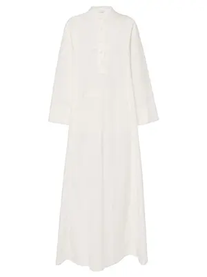 Dries Van Noten Cotton Poplin Maxi Dress - White