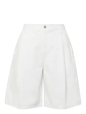 AGOLDE Ellis Mid-rise Bermuda Denim Shorts - White