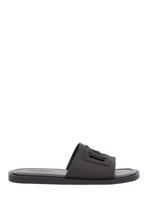 Dolce & Gabbana Dg Cutout Slides - Black