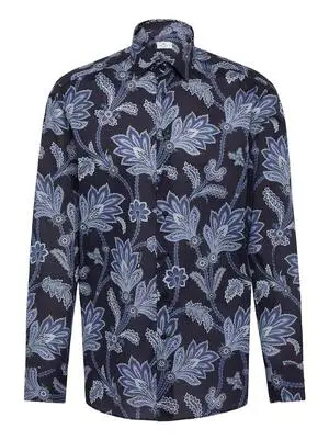 Etro Paisley Cotton Poplin Shirt - Blue