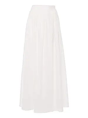 ADRIANA DEGREAS Cotton Poplin Maxi Skirt
