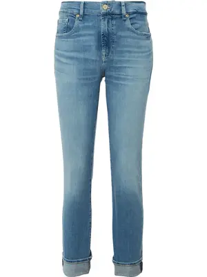 7 For All Mankind Low-rise Slim Jeans - Blue