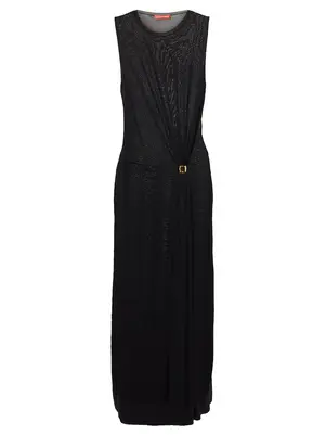 Altuzarra Saralien Gathered Jersey Midi Dress - Black