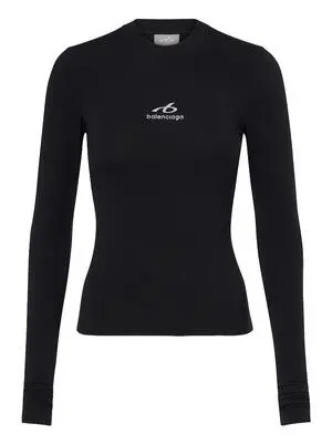 BALENCIAGA Balenciaga Logo Cotton-Blend Jersey T-Shirt