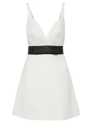 Dolce & Gabbana Wool And Silk-blend Minidress - White