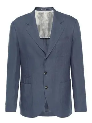 Brunello Cucinelli Linen Blazer - Blue