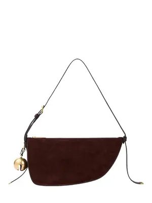 BURBERRY Shield Small Suede Shoulder Bag