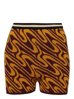 DRIES VAN NOTEN Dries Van Noten High-Rise Jacquard Shorts