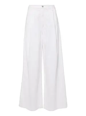 AGOLDE Ellis Low-rise Wide-leg Jeans - White