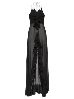 BANANHOT Isabel Ruffled Maxi Dress - Black