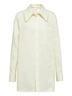 Bottega Veneta Oversized Linen Shirt - White