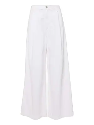 AGOLDE Ellis Low-rise Wide-leg Jeans - White