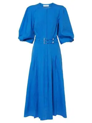 Gabriela Hearst Elea Linen Maxi Dress - Blue