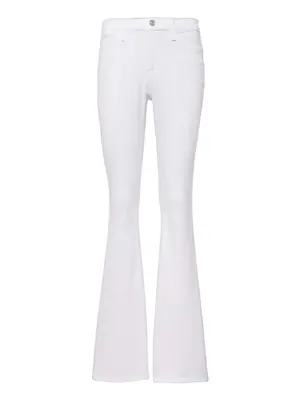 FRAME Le High Flare High-rise Flared Jeans - White