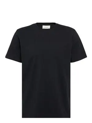 FRAME Logo Cotton Jersey T-shirt - Black