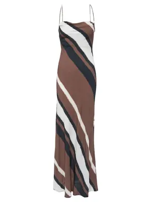 Faithfull The Brand Sisudo Striped Maxi Dress - Brown