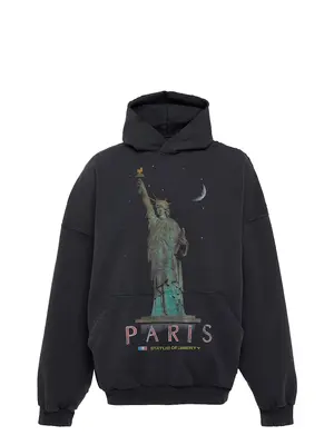 Balenciaga Liberty Fleece Hoodie - Black