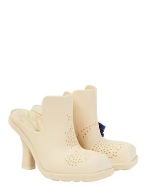 Burberry Highland Rubber Mules - Beige