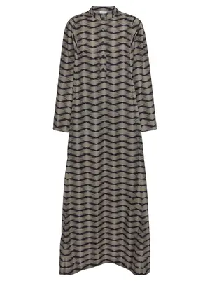 Dries Van Noten Printed Maxi Dress - Black
