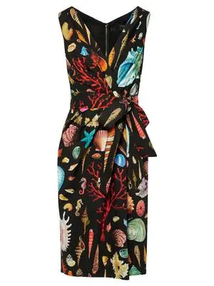 Dolce & Gabbana Capri Tie-detailed Midi Dress - Multicoloured