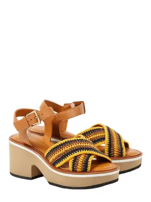 Clergerie Carya Crochet Platform Sandals - Multicoloured