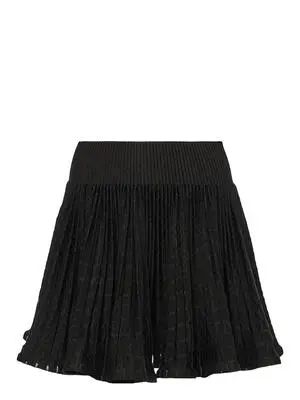 Alaïa High-rise Pleated Mini Skirt - Black