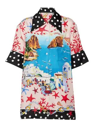 Dolce & Gabbana Capri Printed Silk Shirt - Multicoloured