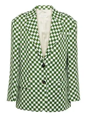 Dries Van Noten Checked Single-breasted Blazer - Multicoloured