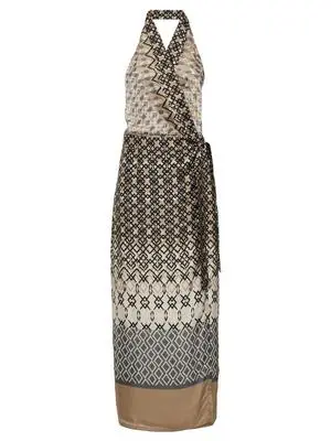 Brunello Cucinelli Printed Silk Maxi Dress - Multicoloured