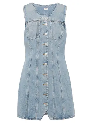 AGOLDE Trina Mini Denim Dress - Blue