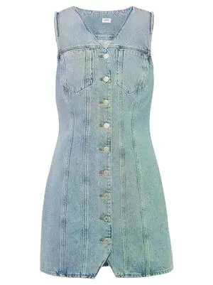 AGOLDE Trina Mini Denim Dress - Blue