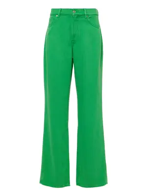 7 For All Mankind Tess High-rise Straight Jeans - Green