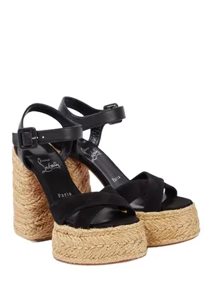 CHRISTIAN LOUBOUTIN Super Calakala 130 Espadrille Sandals - Black
