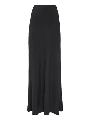 Ami Crêpe Maxi Skirt - Black