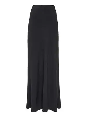 AMI Paris Crêpe Maxi Skirt - Black