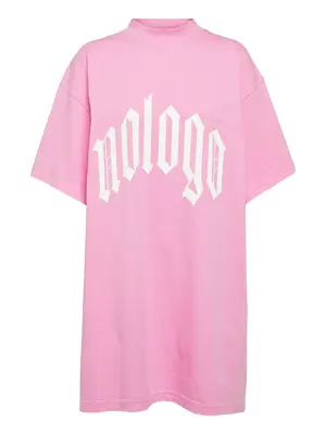 Balenciaga Printed Cotton Jersey T-shirt - Pink