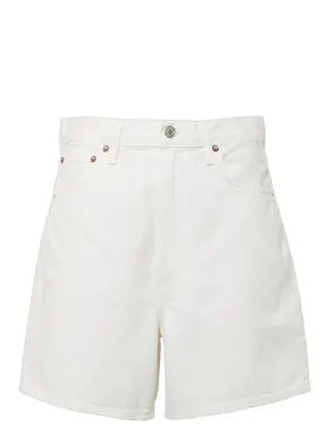 AGOLDE Stella High-rise Denim Shorts - White