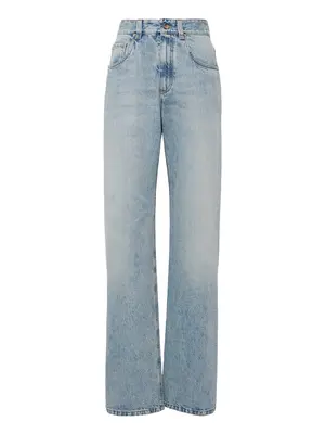 Brunello Cucinelli High-rise Straight Jeans - Blue