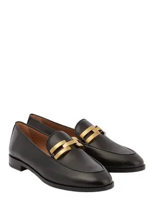 AQUAZZURA Brandi Leather Loafers - Black