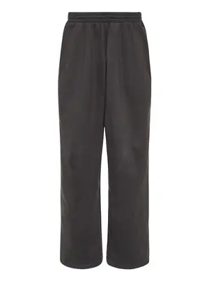 Balenciaga Baggy Cotton Fleece Sweatpants - Black