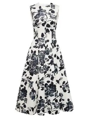 EMILIA WICKSTEAD Mara Floral Twill Midi Dress - Multicoloured